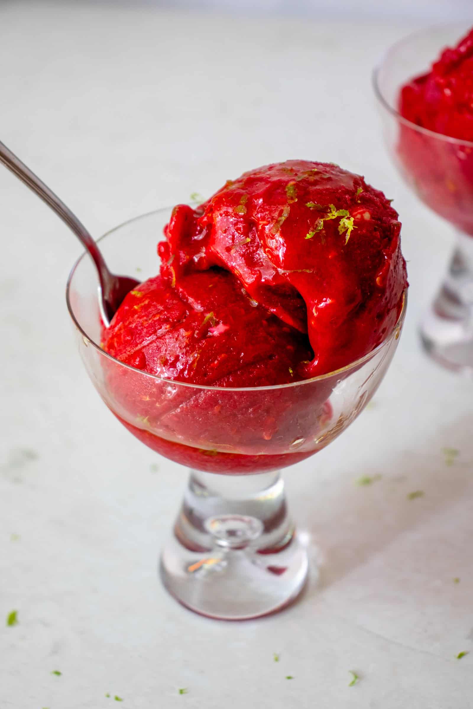 No-Churn Raspberry Sorbet with Oranges • Heal Me Delicious