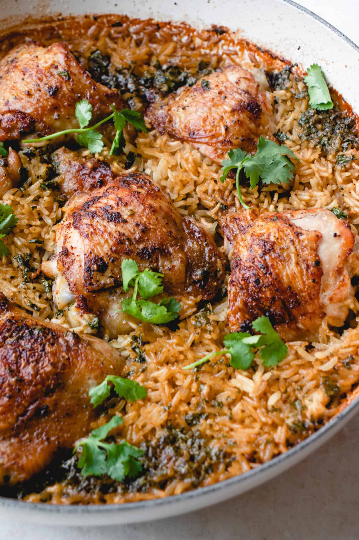 One Pan Cilantro Lime Chicken and Rice • Heal Me Delicious