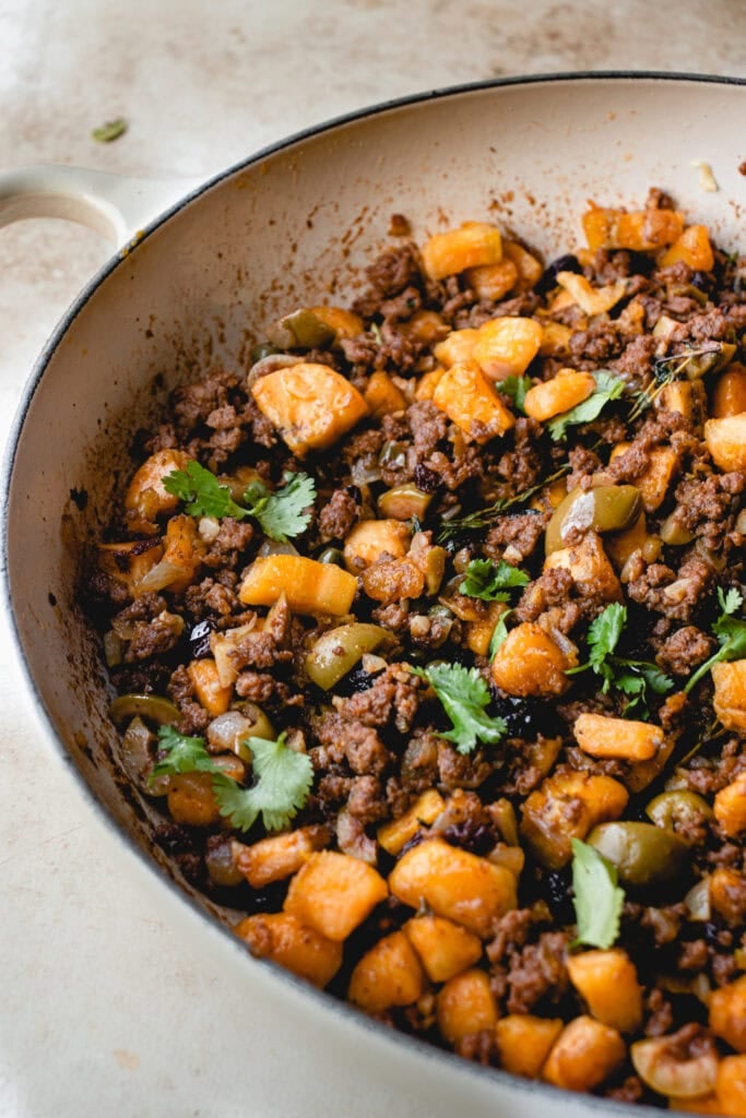 Caribbean Plantain and Ground Beef Hash • Heal Me Delicious